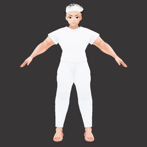 (VROID) Male Cyberpunk Outfit #1 (Multiple colour) Techwear - jonathan-yuri - BOOTH