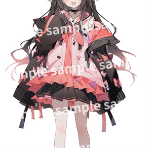 【IRIAM対応】地雷系ゴスロリちゃん--配信用立ち絵 - まりのAIイラストショップ - BOOTH