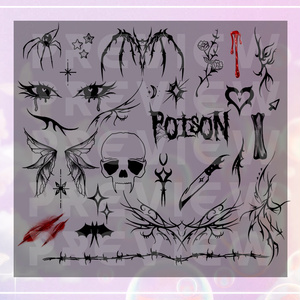 VRChat Custom Icons OUTLINE VERSION - awmi - BOOTH