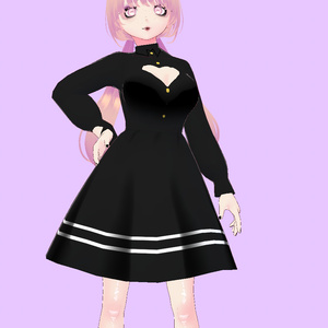 Pink cute bow set Vroid - strandedvroid - BOOTH