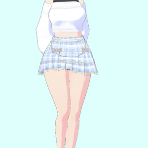 Pink cute bow set Vroid - strandedvroid - BOOTH