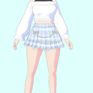Pink cute bow set Vroid - strandedvroid - BOOTH