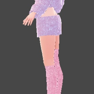 Matching Pink Stripe Arm and Leg Warmers, vroid clothing preset ...