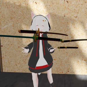 KatanaSystem - Dual Wielding System (on Felis avatar) - suikaness - BOOTH