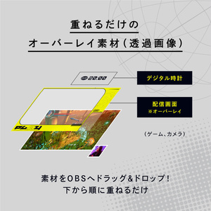 動く白いゲーミング配信画面／ゲーム配信画面6点・時計2点セット - BUFF EFFECT - BOOTH