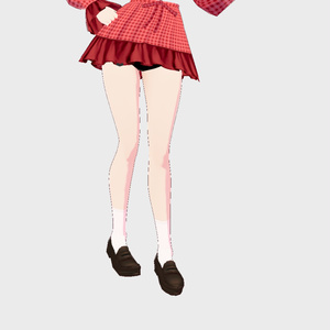 VROID / Pink Plaid Skirt - MomoshiShop - BOOTH