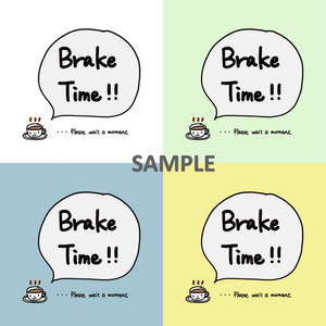 ☆単品☆Web会議・カメラオフ時使用アイコン「休憩中」【英語版】 - アソビノオト-asobi note- - BOOTH