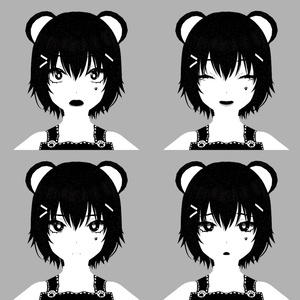Free | Premade | Project Blue Bear Girl | Vrm-Vtuber-Vrchat - pyurin ...
