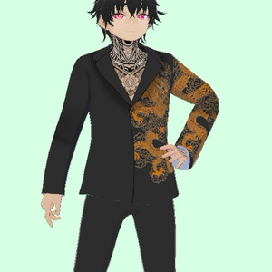vroid boddy texture tribal tatto left arm and full neck - fatrick98 - BOOTH