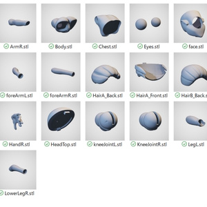 女性素体3Dモデル、Blender,ZBrush用 - namanomo - BOOTH