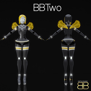 Original 3d Model Bbtwo Extended Vrchat Avatar Battle Bunny Mods ...