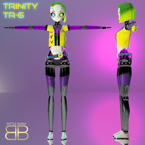 Original 3d Model Bbtwo Extended Vrchat Avatar Battle Bunny Mods ...