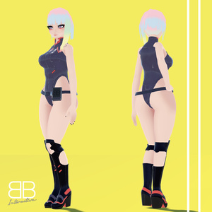 [Original 3D Model] TRINITY TR-24 Neko Demon Robot Girl VRChat Avatar ...