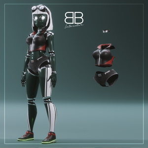 [Original 3D Model] V15AGE N1 Ocean Girl Robot VRChat Avatar - Battle ...