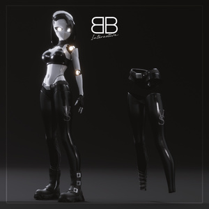[Original 3D Model] Z3 Robot Jane Doe Avatar for VRChat - Battle Bunny ...