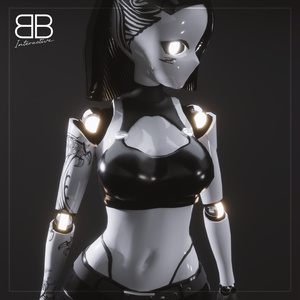 [Original 3D Model] Z3 Robot Jane Doe Avatar for VRChat - Battle Bunny ...