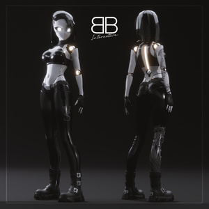 [Original 3D Model] Z3 Robot Jane Doe Avatar for VRChat - Battle Bunny ...