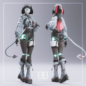 [Original 3D Model] V15AGE N1 Ocean Girl Robot VRChat Avatar - Battle ...