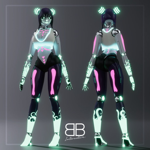 [Original 3D Model] Z3 Robot Jane Doe Avatar for VRChat - Battle Bunny Mods - BOOTH