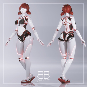 [Original 3D Model] V15AGE N1 Ocean Girl Robot VRChat Avatar - Battle Bunny Mods - BOOTH