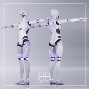 [Original 3D Model] Z3 Robot Jane Doe Avatar for VRChat - Battle Bunny Mods - BOOTH