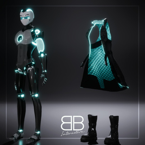 [Original 3D Model] V15AGE N1 Ocean Girl Robot VRChat Avatar - Battle ...