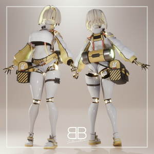 [Original 3D Model] V15AGE N1 Ocean Girl Robot VRChat Avatar - Battle ...