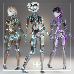 [Original 3D Model] V15AGE N1 Ocean Girl Robot VRChat Avatar - Battle ...