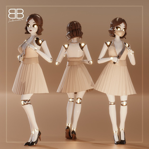 [Original 3D Model] V15AGE N1 Ocean Girl Robot VRChat Avatar - Battle ...