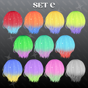 【VRoid】 100 Hair Textures VOL. 1 - LUK4 - BOOTH