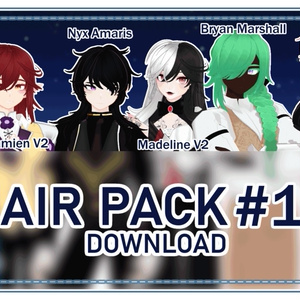 MMD // Monochrome Split Hair - 𝗔𝗫𝗘𝗟 -【COMMISSION OPEN!】| 𝗠𝗠𝗗 - BOOTH