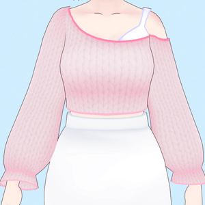Cute pink moon sweater for VROID - SweetWishes - BOOTH