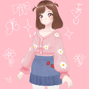 Cute Bear Hoodie (Fleece/Moco-Moco) / クマ耳パーカー (もこもこ) VRoid Texture - SweetWishes - BOOTH