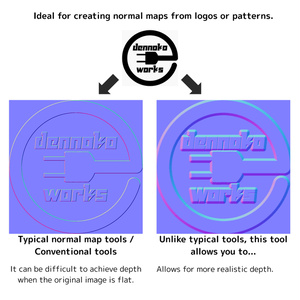 Normal map generator【ノーマルマップ生成ツール】 - dennokoworks - BOOTH