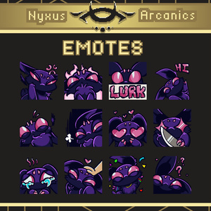 { Mothman Twitch Emote Set | モスマン Twitch エモート セット } - NyxusArc - BOOTH