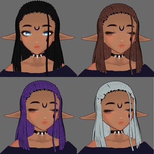 [Vroid] Masc. Hair Pack (Free) - VThreads - BOOTH