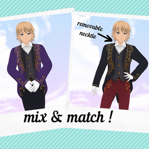 [Free/無料] Cell shaded male VRoid hair preset / coiffure courte avec ...