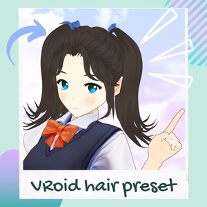 [Free/無料] Cell shaded male VRoid hair preset / coiffure courte avec ...