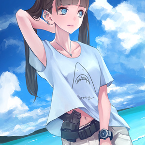 サメシャツ（ネイビー） - KOH.Minagi - BOOTH