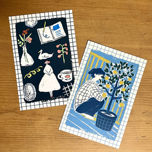 原画「夏のおたより」 - 青い栞 BOOKs & Gallery. - BOOTH