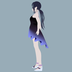 |Vroid Studio| Swimsuit | Blue,Pink | Free - VonsVroidCloset - BOOTH