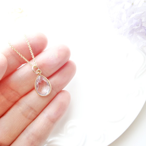 ドロップシトリン＆silver925/K18ネックレス - Rose Rain - BOOTH
