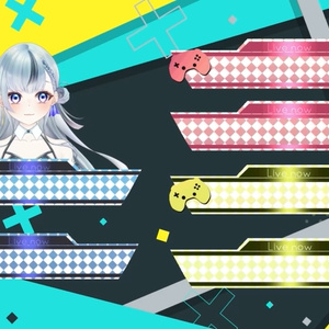 【動く】シンプルちるプレートLIVE×白【全8色】 - primus-2d - BOOTH