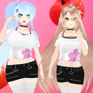 [FREE] VRoid Stable Belted Dress | VRoid ベルト付きドレス - chaoticblossoms - BOOTH