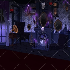 【動く配信背景】902号室 -CEMETERY-【Vtuber様向け】 - VegaQuinn - BOOTH