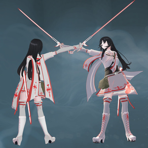 【もにもに・コニカ】向け 巫女風衣装3Dモデル - WonderPeter - BOOTH