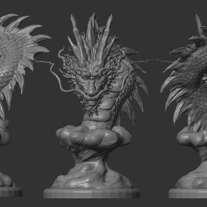 鷲 胸像（ZBrush用3Dモデル） - モチキラスタジオ - BOOTH