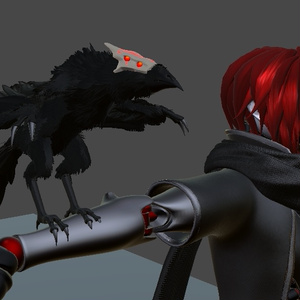 Vrchat Crow Companion - sicknesst - BOOTH