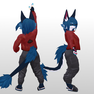 Novabeast Dolphin Wear + Emo Hair - mezufi - BOOTH