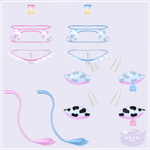 Baby Twintails Hairstyle ベビーツインテール ヘアスタイル 3D Model Unitypackage VRChat ...